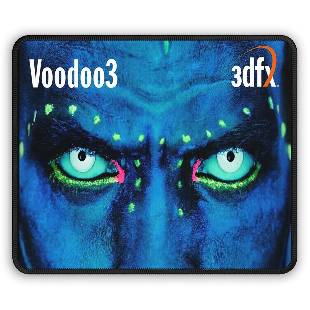Retro Gaming Mouse Pad Voodoo 3 by 3dfx, GPU Box Art blue - Etsy