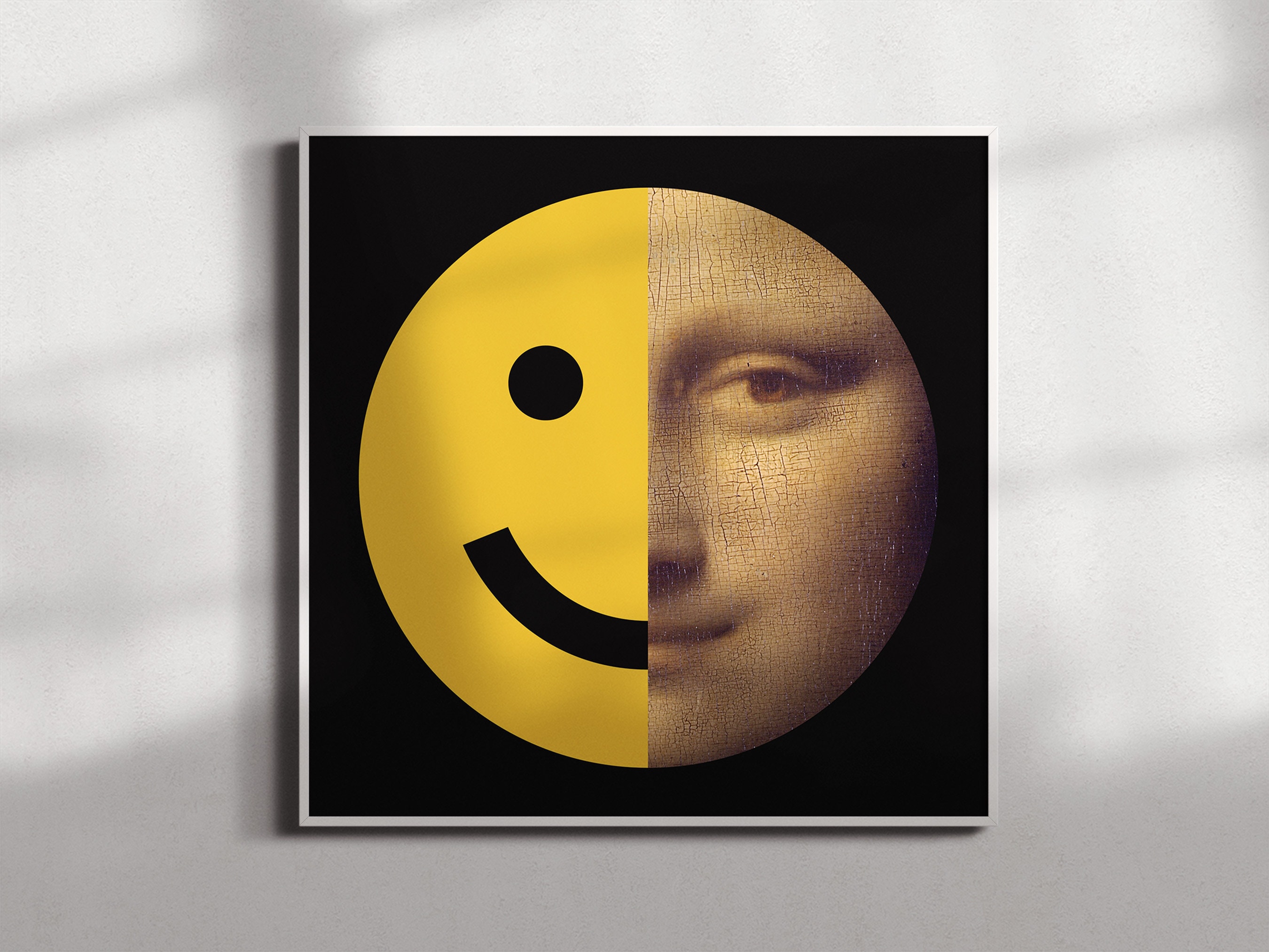 Mona Lisa Smile PRINTABLE | Square Funny Rave Poster Pop Art Mona Lisa ...