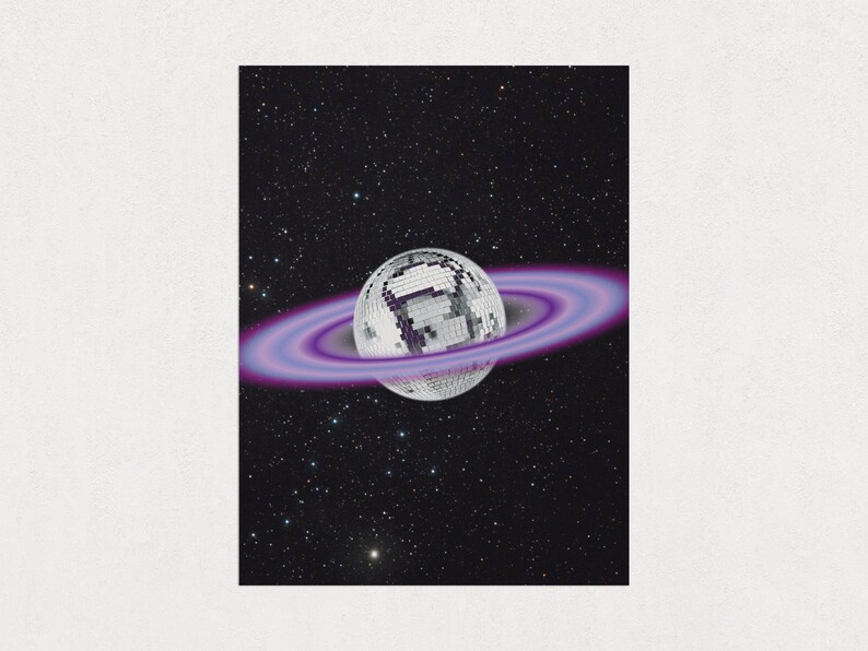 Saturn at the Disco PRINTABLE | Planets Sky Stars Astrology Cosmos ...