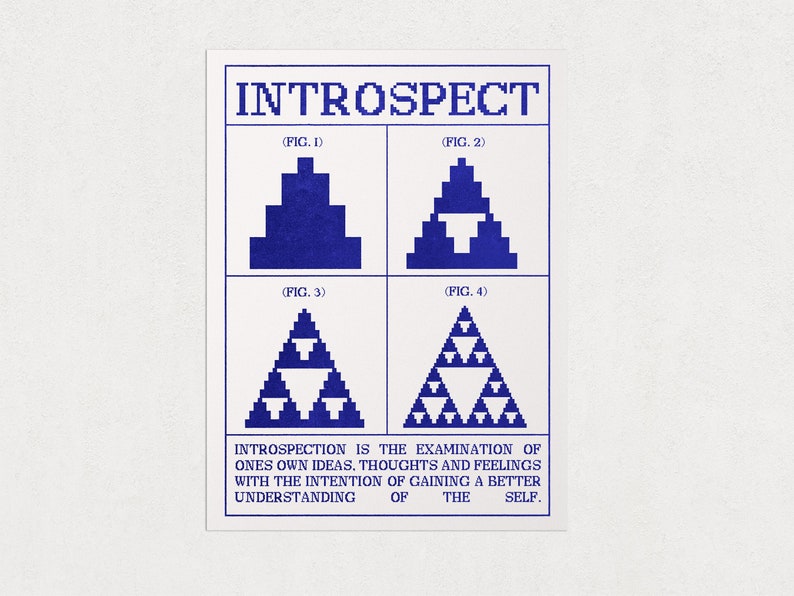 Introspection Infographic Typography PRINTABLE Blue Pixel - Etsy