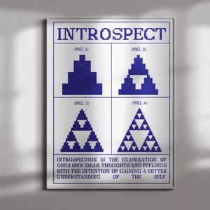 Introspection Infographic Typography PRINTABLE | Blue Pixel Poster ...