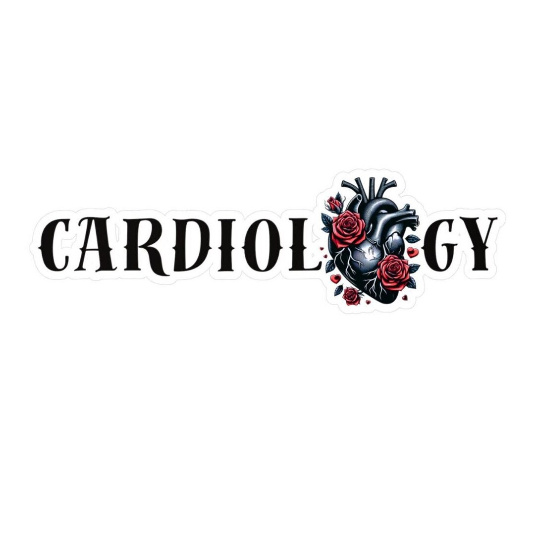 Cardiology Anatomical Heart Vinyl Decal, Cardiac Nurse, Nurse Sticker ...