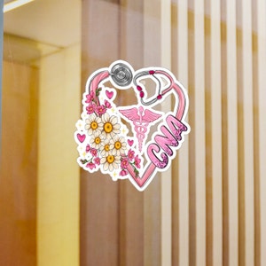 Heart Stethoscope CNA Vinyl Decal, CNA Sticker, Nurse Stickers ...