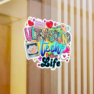 Ultrasound Tech Vinyl Decal Sticker, Sonographer Sticker, Medical Decal ...