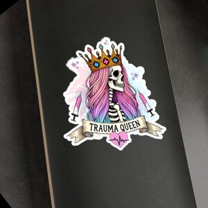 Trauma Nurse Vinyl Sticker, Trauma Queen, Funny Nurse Sticker, Nursing ...