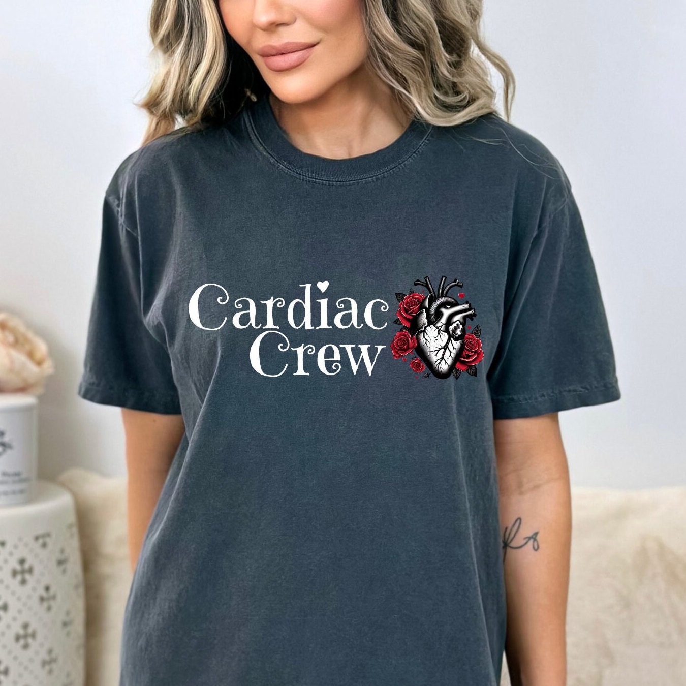 Cardiac Crew Anatomical Heart Shirt, Cardiac Nurse Shirt, Cardiology ...