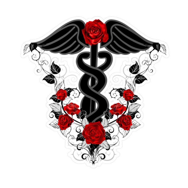 Caduceus Nurse Vinyl Decal, Nurse Sticker, Laptop Sticker, Medical ...