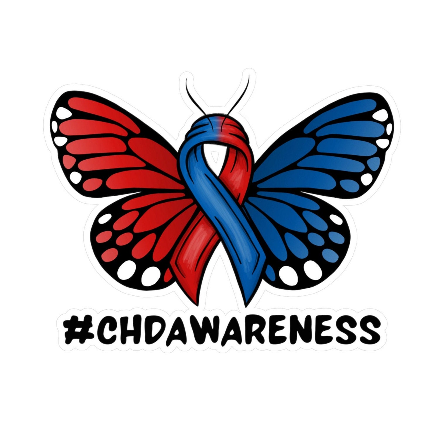 CHD Awareness Vinyl Decal, Congenital Heart Disease Decal, Heart ...