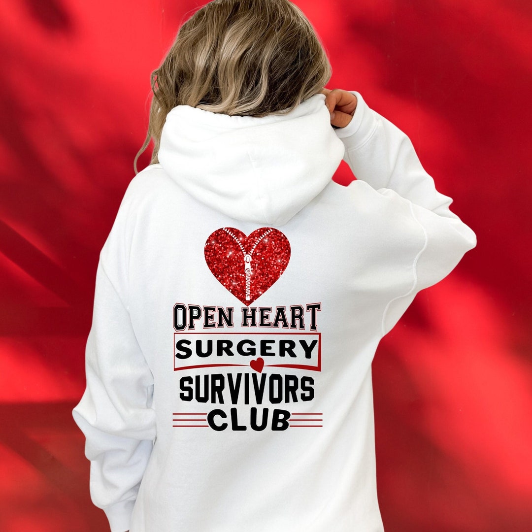 Open Heart Surgery Survivor Hoodie, Heart Disease Shirt, Heart Warrior ...