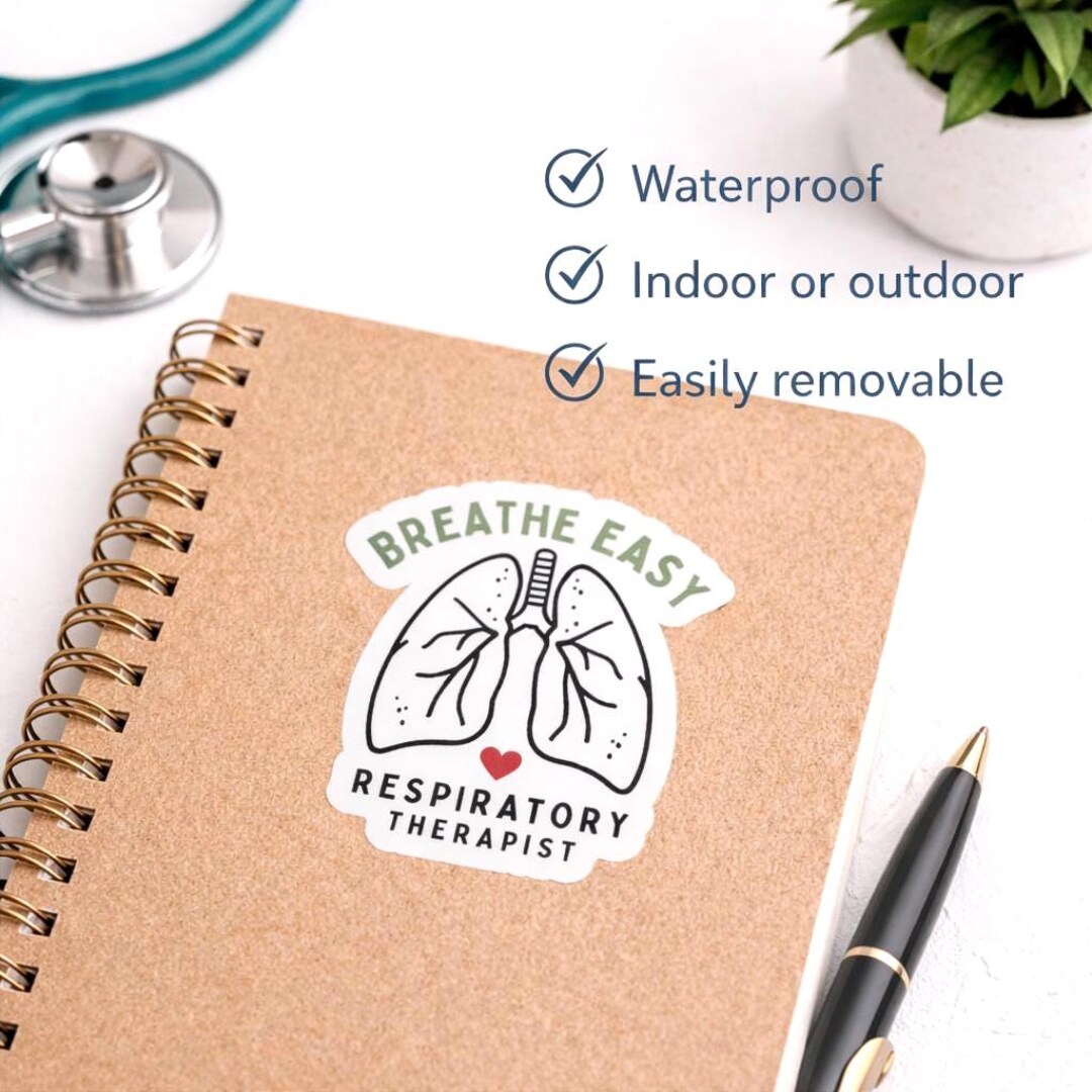 Respiratory Therapy Lung Vinyl Sticker, RT Decal for New Grad ...