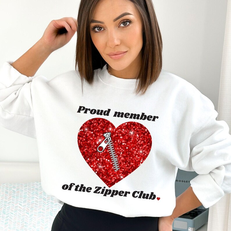 Zipper Club Heart Surgery Sweatshirt Heart Disease Awareness - Etsy
