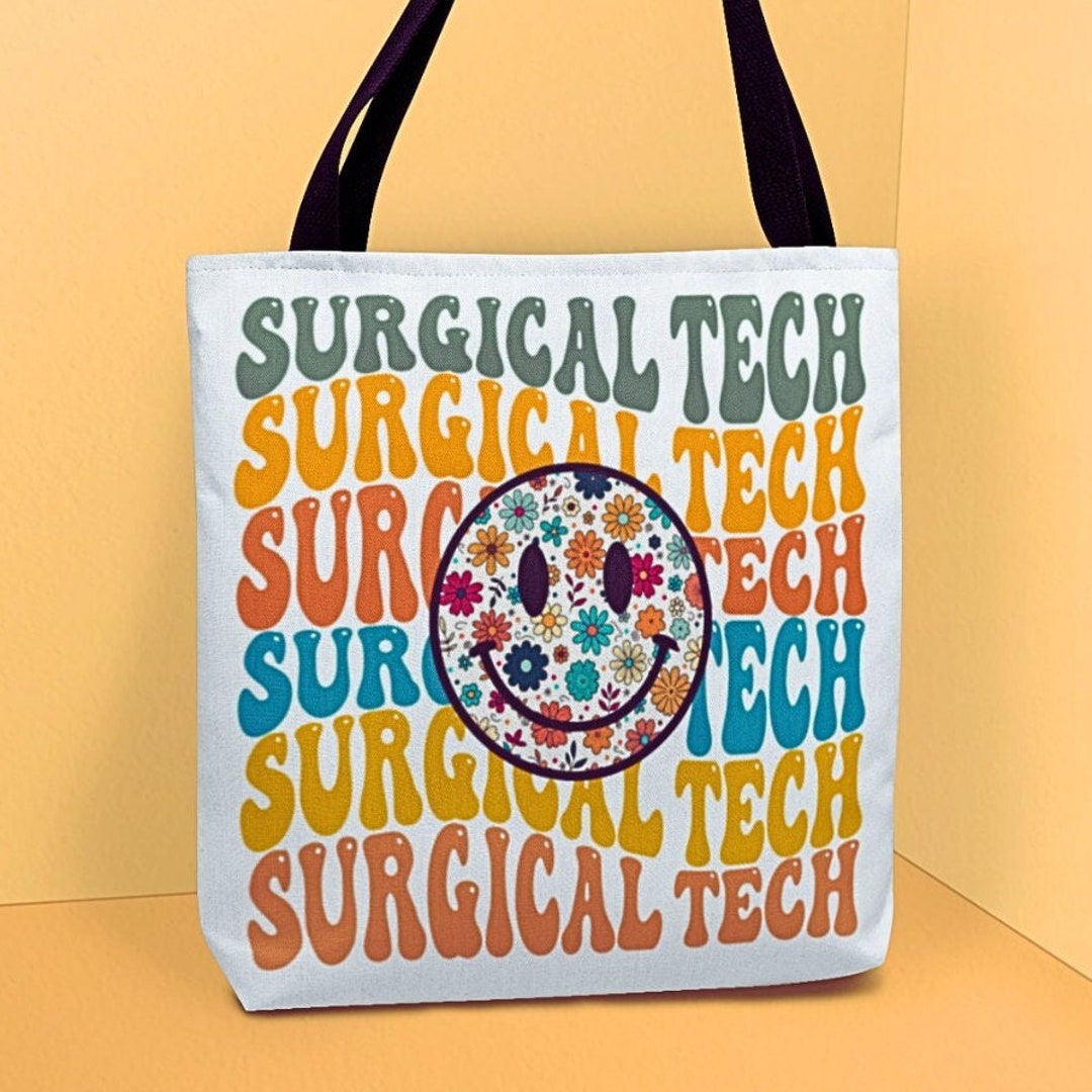 Retro Surgical Tech Tote Bag, Surgical Technologist, Custom Nurse Tote ...