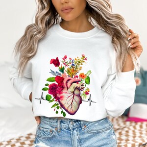 Anatomical Heart Cardiology Sweatshirt: Cardiac Nurse Crewneck - Etsy