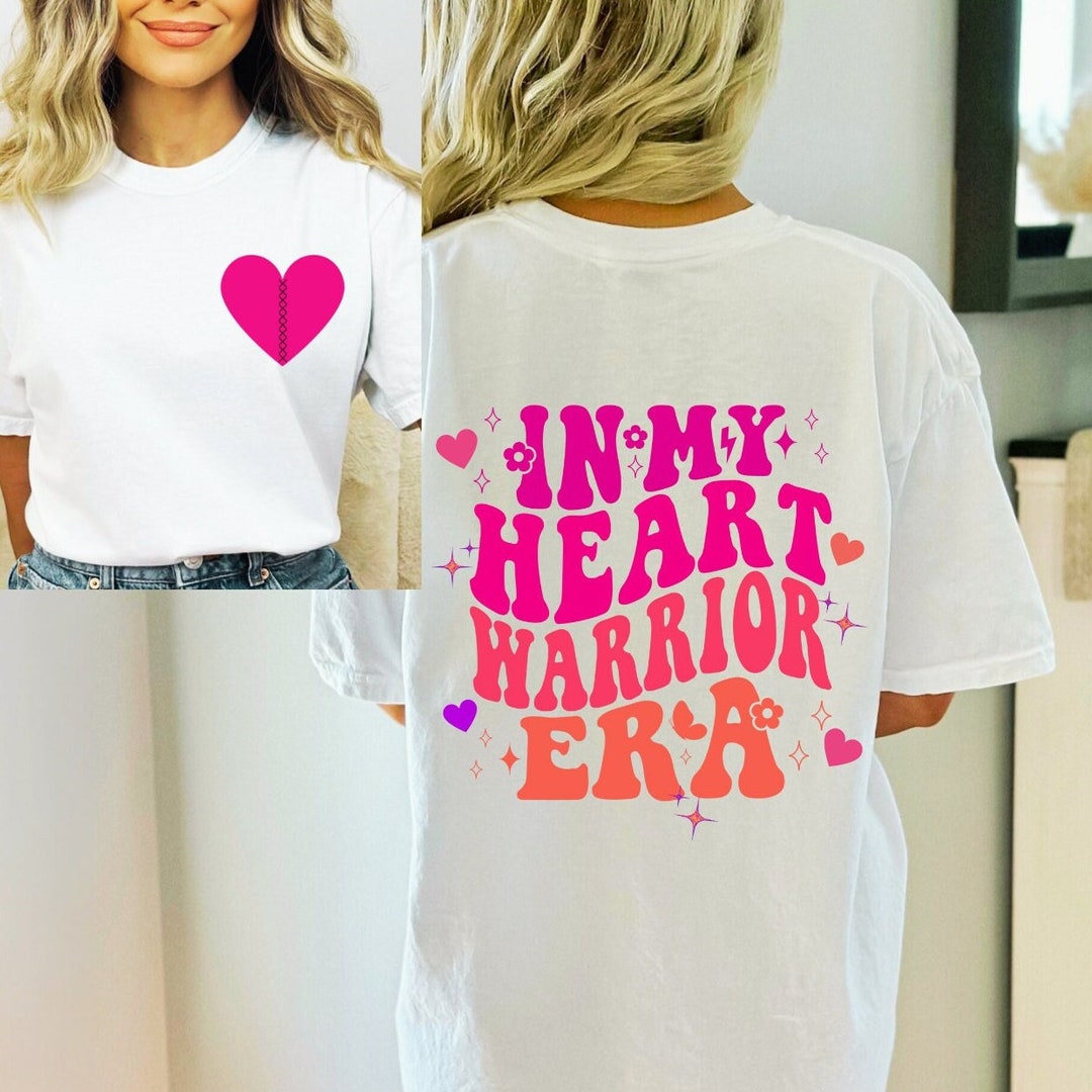 In My Heart Warrior Era Comfort Colors Shirt, CHD Awareness Shirt, Post ...