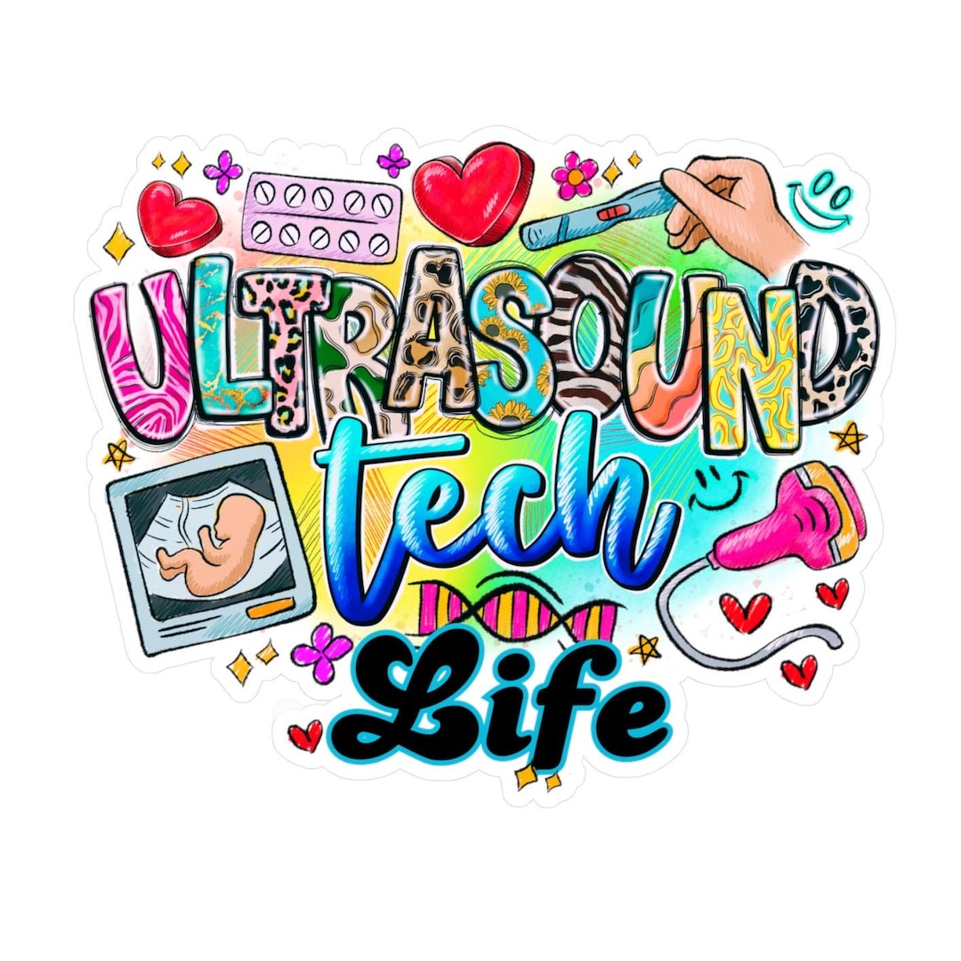 Ultrasound Tech Vinyl Decal Sticker, Sonographer Sticker, Medical Decal ...