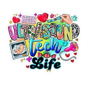 Ultrasound Tech Vinyl Decal Sticker, Sonographer Sticker, Medical Decal ...