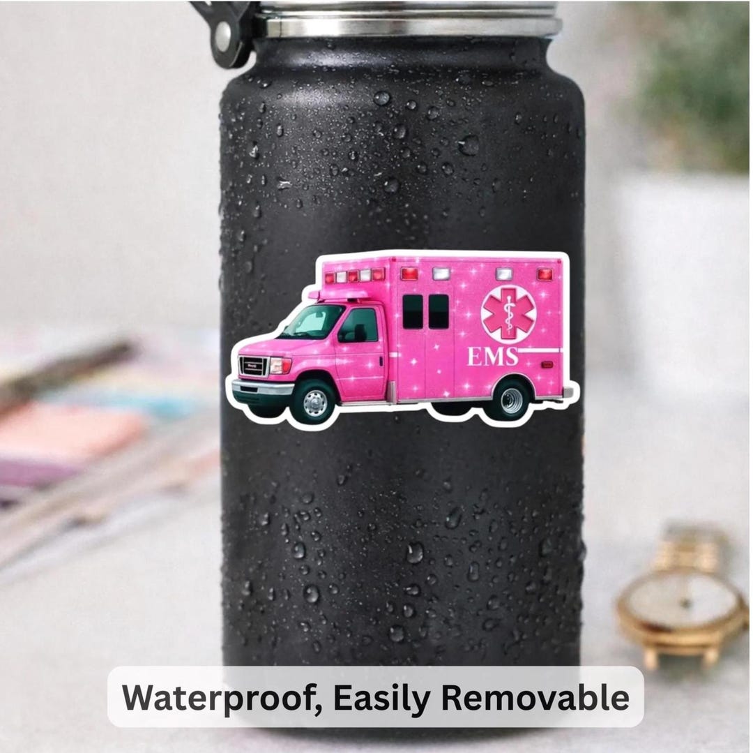 Pink Ambulance Vinyl Decal: EMT Nurse Car Laptop Sticker - Etsy UK