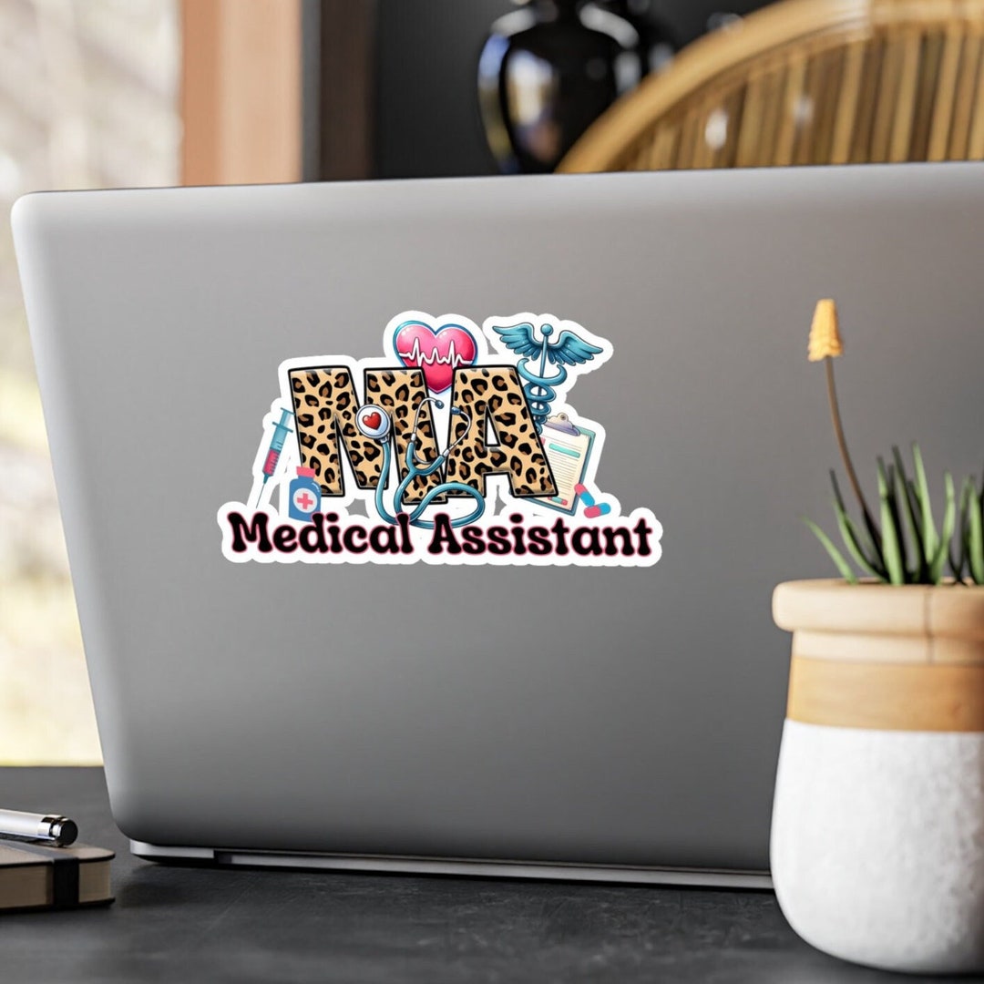 Medical Assistant Vinyl Decal, Certified Medical Assistant Laptop ...