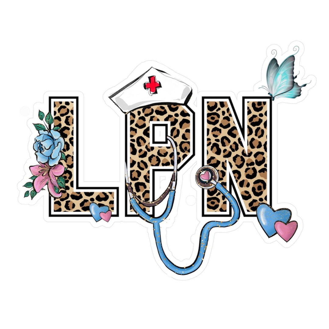 LPN Vinyl Decal Sticker, Nurse Stickers, Licensed Practical Nurse ...