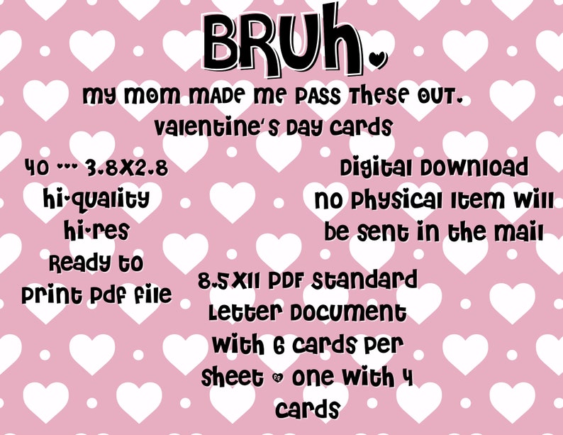 Bruh, My Mom Made Me - Valentine's Day Cards, Funny V-day Cards for ...