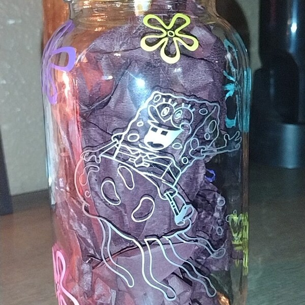 Spongebob Glitter Tumbler - Etsy
