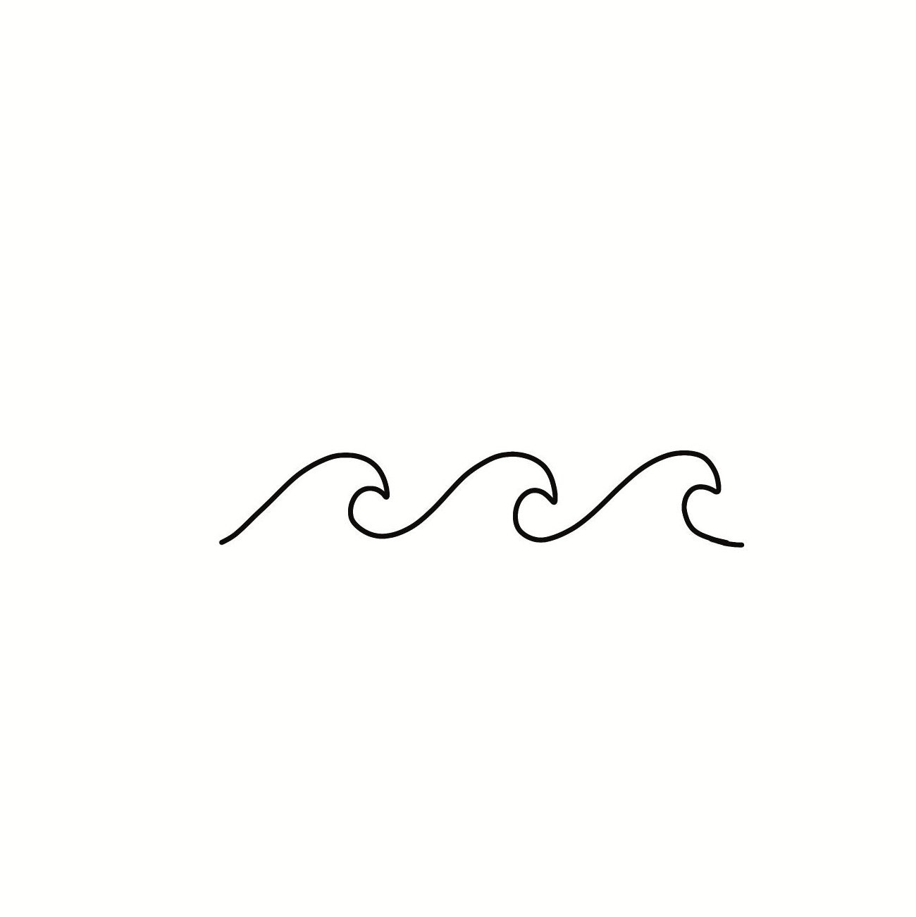 Tidal Wave Line Art Sticker | Simple | Minimalistic Sticker | Vinyl ...