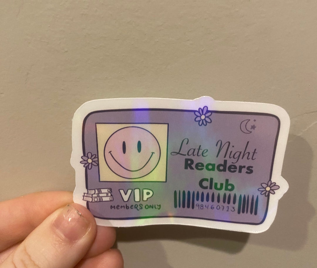 Late Night Readers Club, Laptop Decal, Kindle Decal, Reading Sticker ...