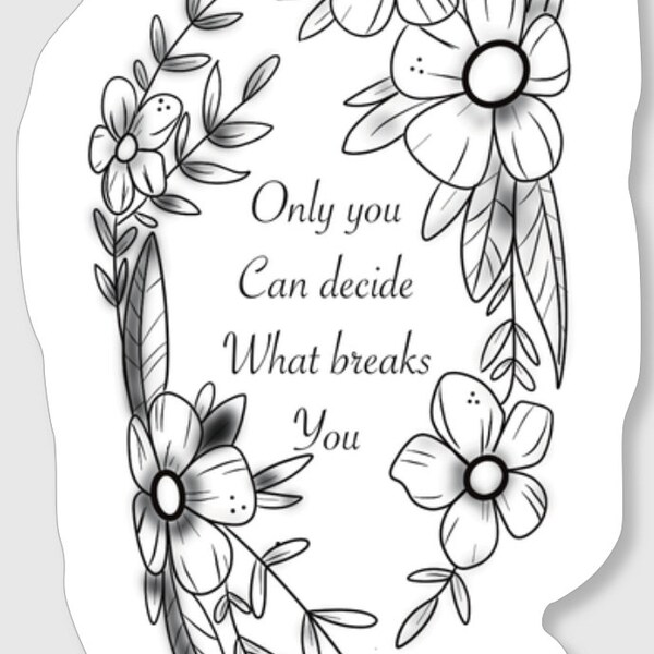 Only You Can Decide What Breaks You Bookmark - Etsy