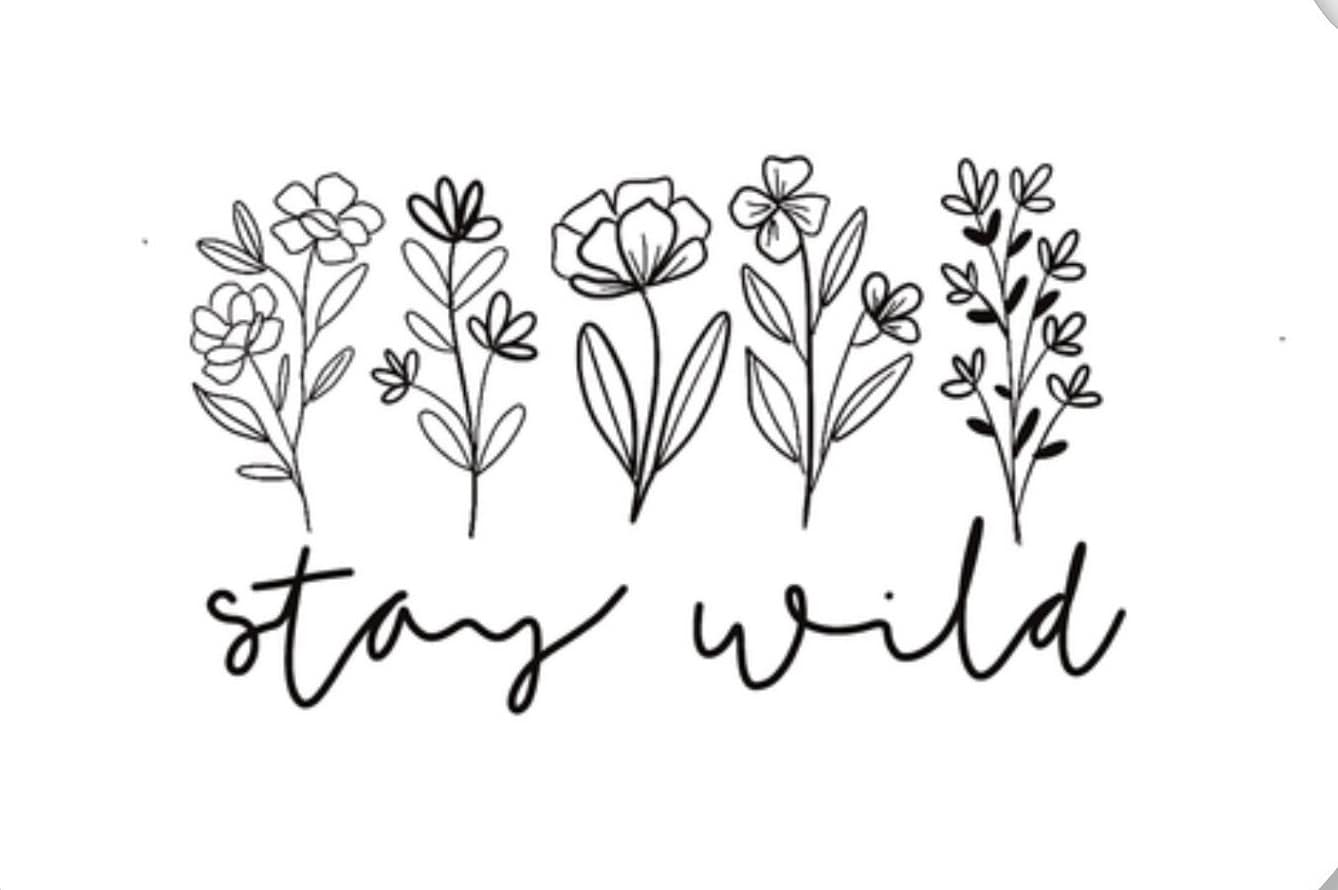 Stay Wild Wildflower Vinyl Decal | Wildflower Decal | Stay Wild Sticker ...