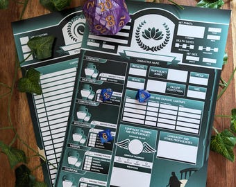 D&D 5e 2024 Greek Mythology God Poseidon Character Sheet Fillable ...