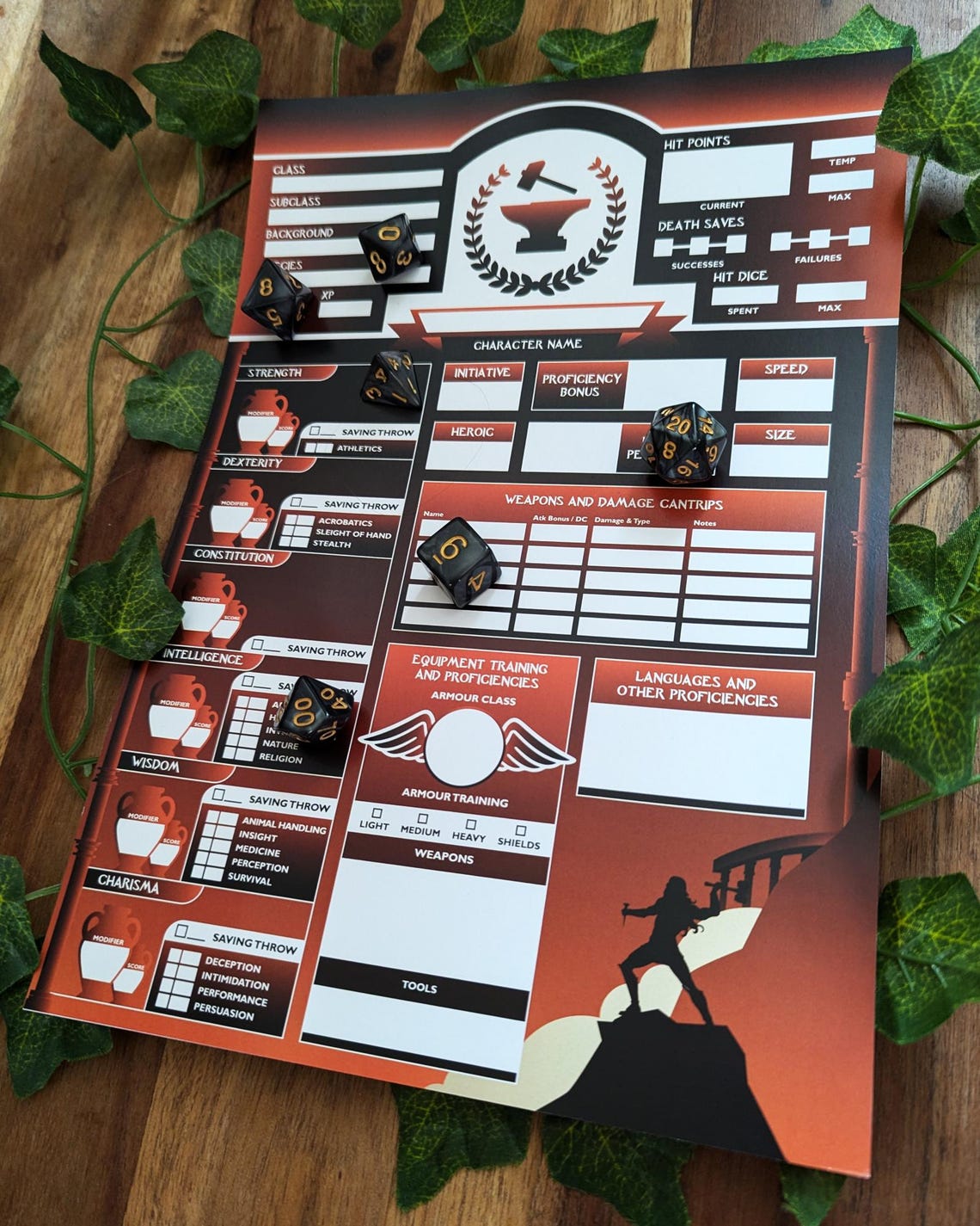 D&D 5e 2024 Greek Mythology God Hephaestus Character Sheet | Fillable ...