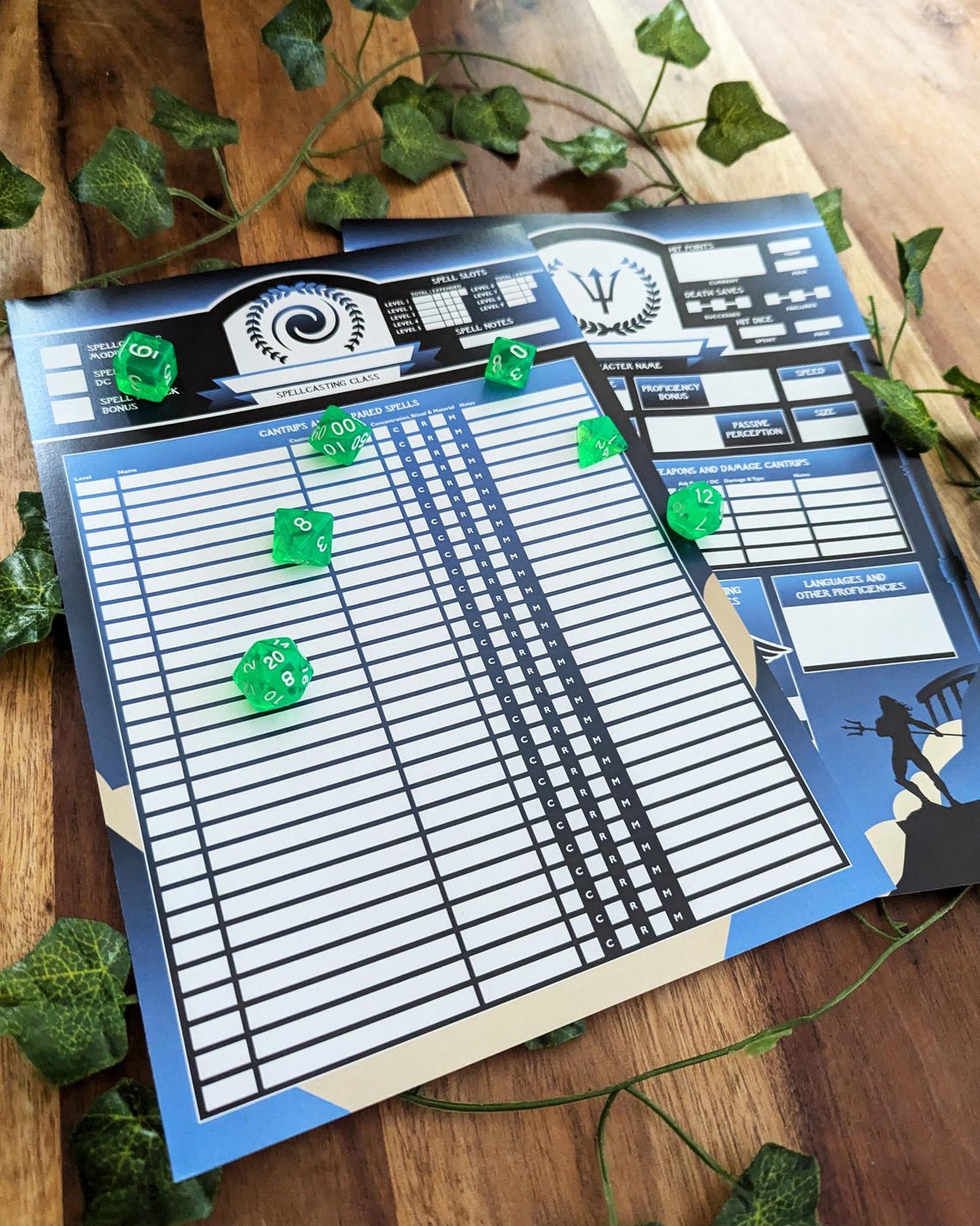 D&D 5e 2024 Greek Mythology God Poseidon Character Sheet | Fillable ...