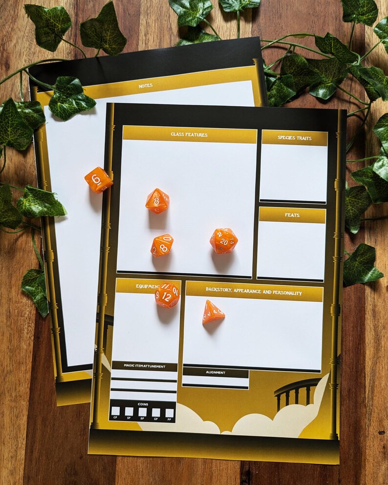 D&D 5e 2024 Greek Mythology God Zeus Character Sheet | Fillable Digital ...