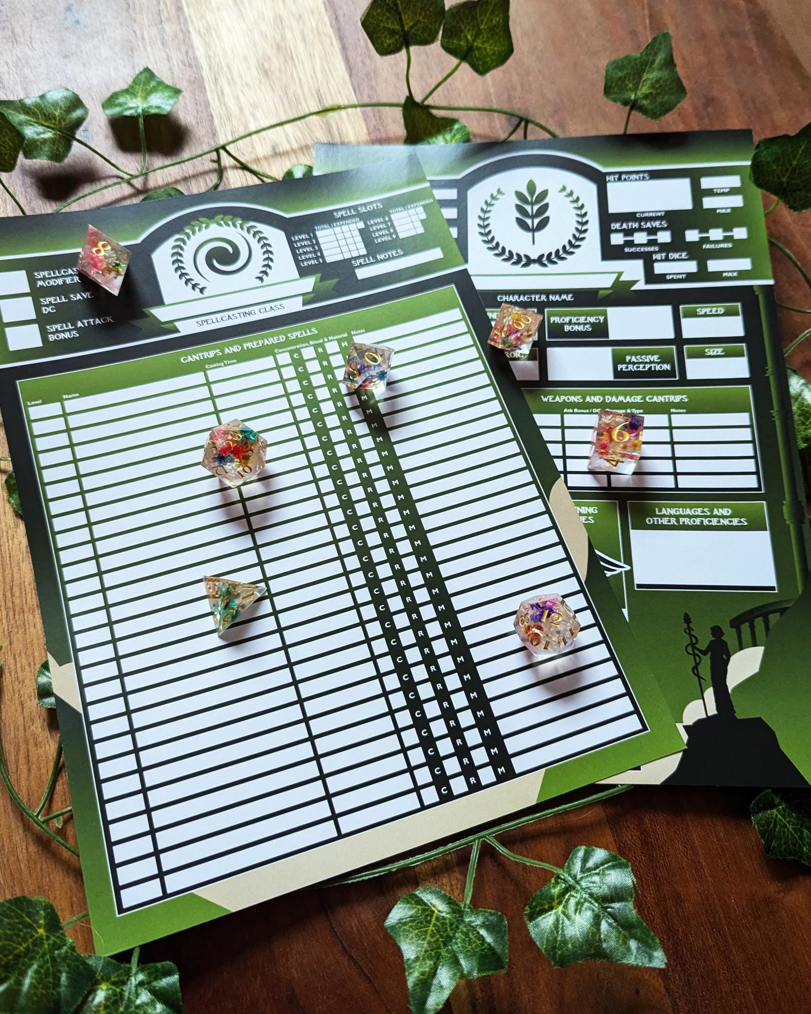 D&D 5e 2024 Greek Mythology Goddess Demeter Character Sheet | Fillable ...