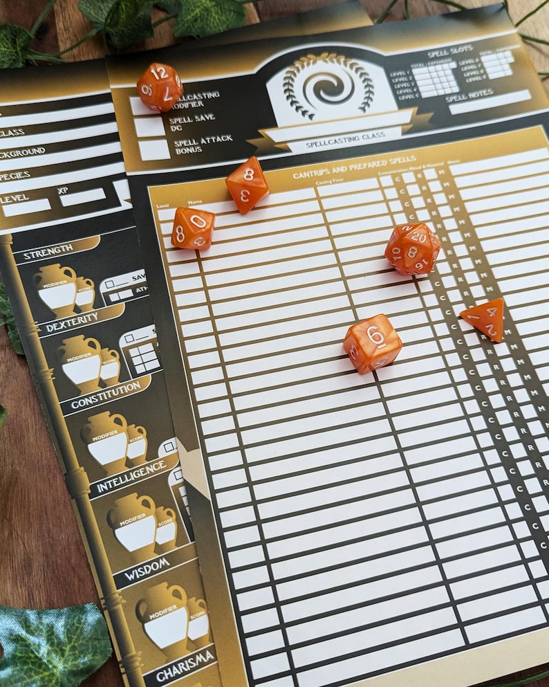 D&D 5e 2024 Greek Mythology God Zeus Character Sheet | Fillable Digital ...