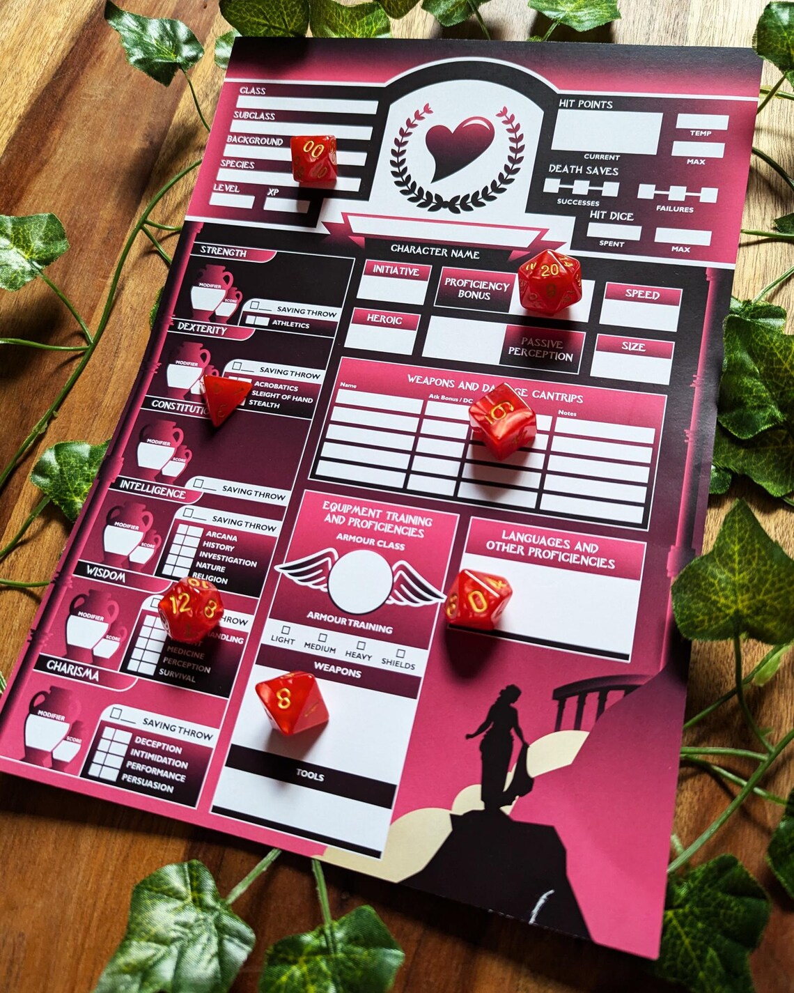 D&D 5e 2024 Greek Mythology Goddess Aphrodite Character Sheet Fillable ...