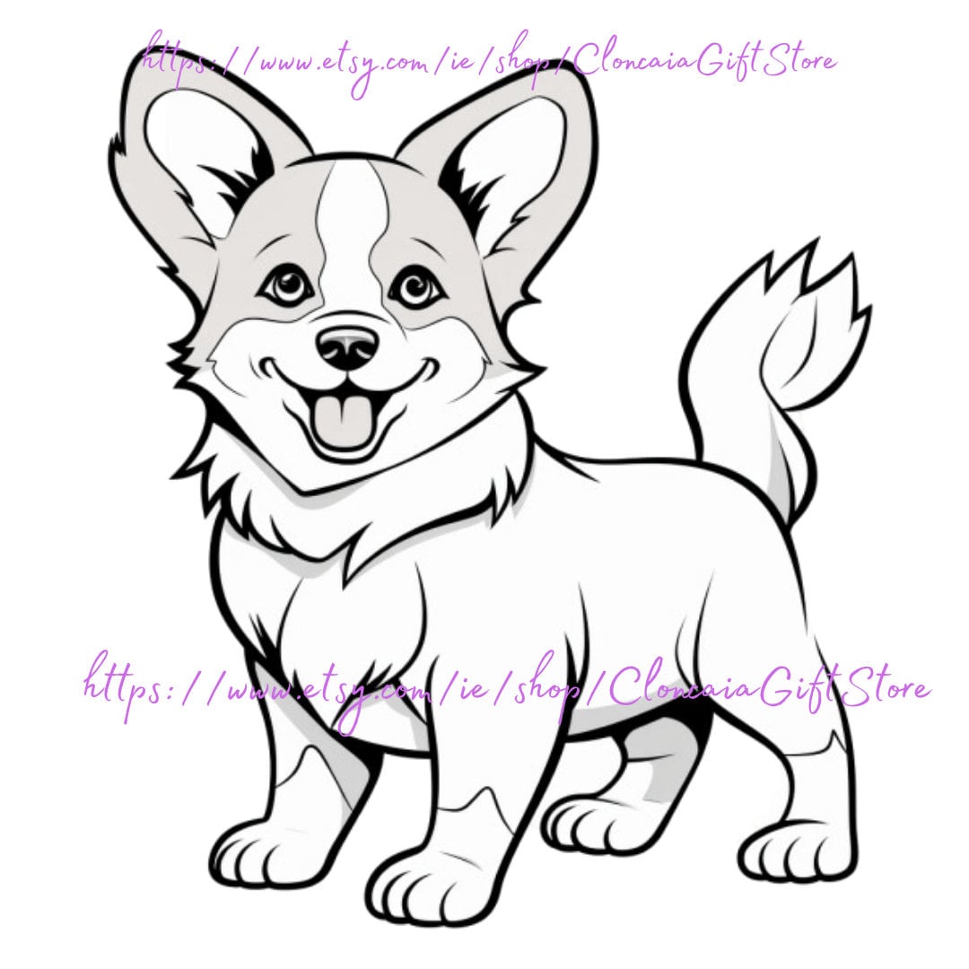 Corgi Png Corgi Dog Drawing Corgi Dog Print Corgi Digital Art Corgi Dog ...