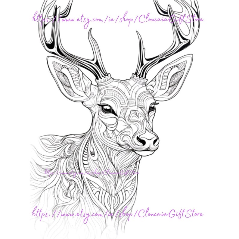 Deer Head Cut File Deer Head Print Deer Head Clipart - Etsy