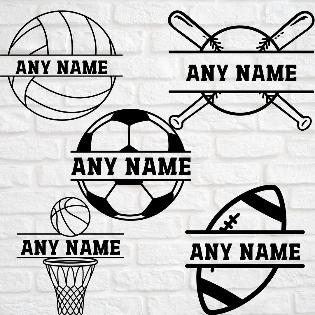 Personalized Sport Monogram Vinyl Decal: Customizable Name Sticker - Etsy