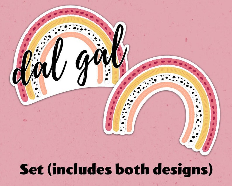 3" Dal Gal Rainbow Sticker // Dalmatian Rainbow Sticker for Dalmatian ...