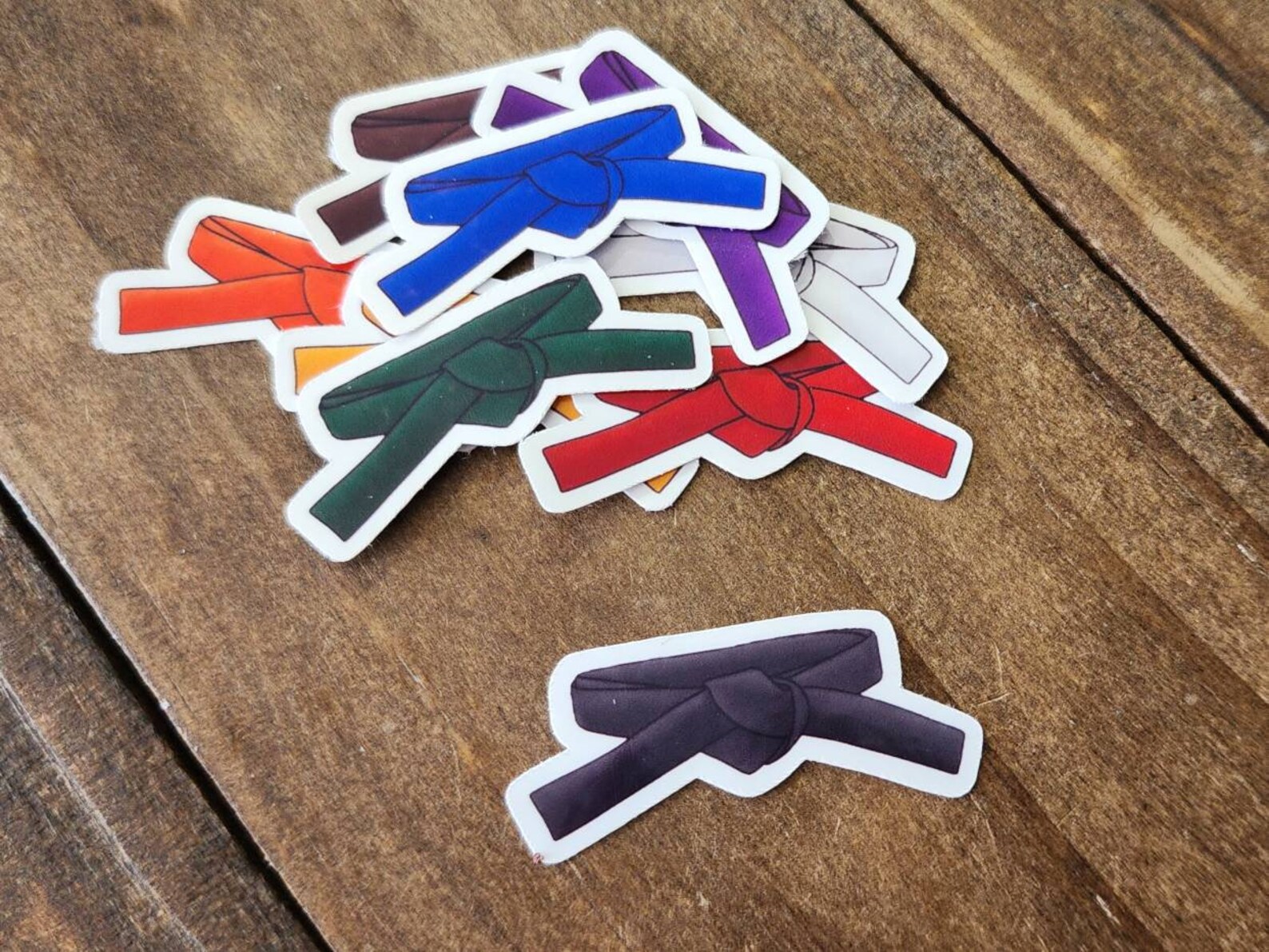 1.5" Martial Arts Belt Rank Stickers for Karate, Taekwondo, Jiu Jitsu ...