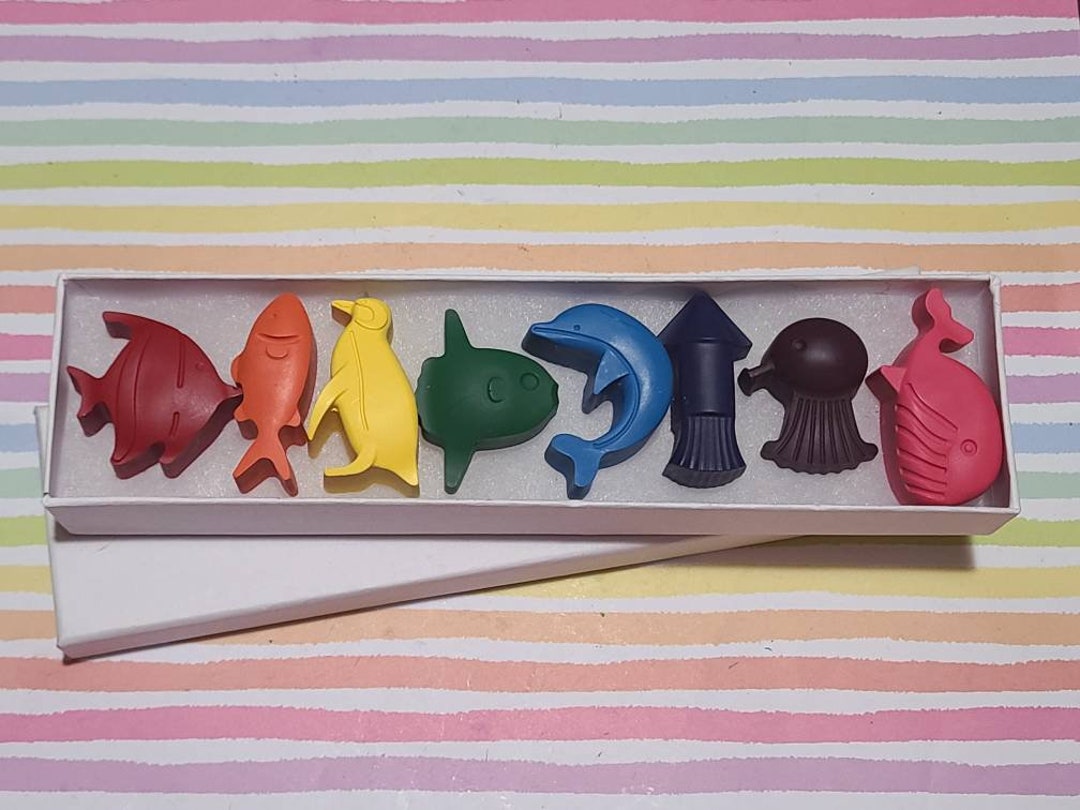 Sea Animal Crayons Sea Creature Party Favors Kids Party - Etsy