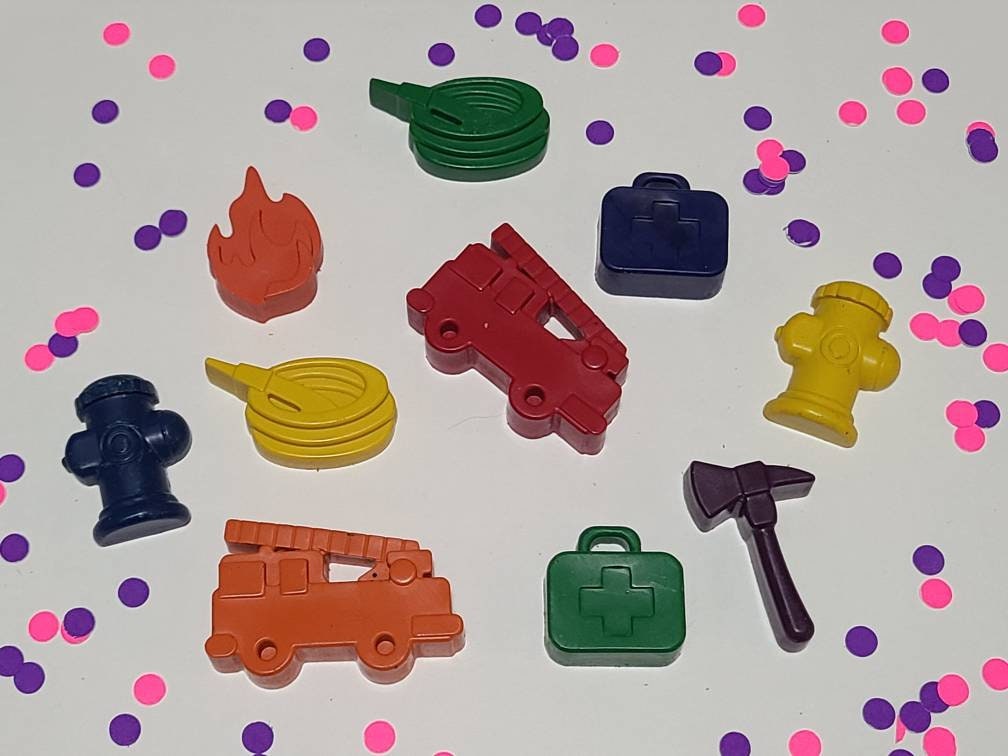 Fireman Crayons, Fireman Party Favors, Kids Party Favors - Etsy