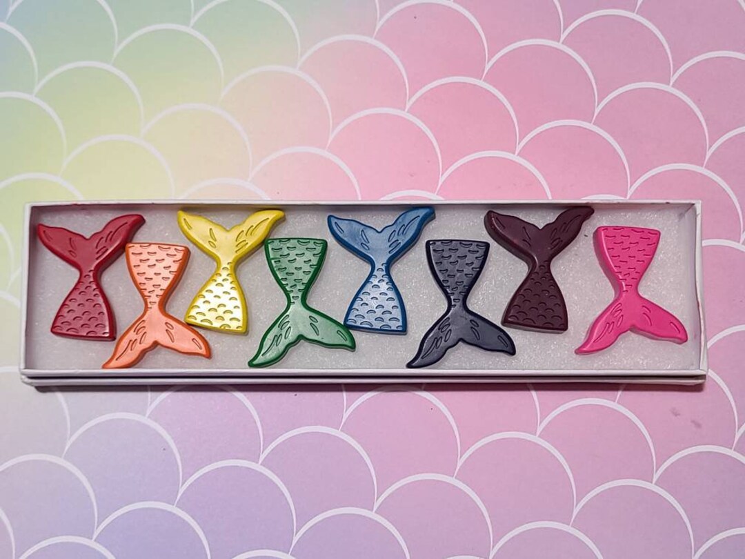 Mermaid Tail Crayons Mermaid Party Favors Kids Party Favors - Etsy