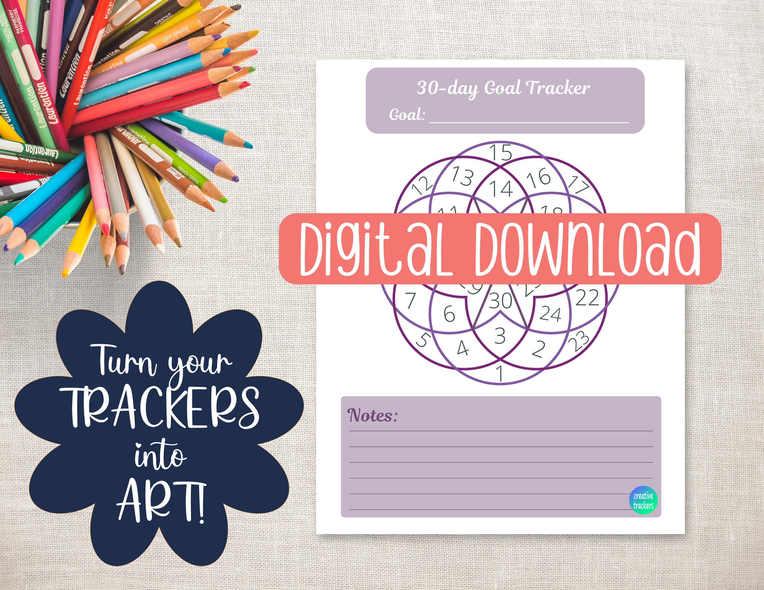 30 Day Challenge Activity Tracker Goal Tracker New - Etsy