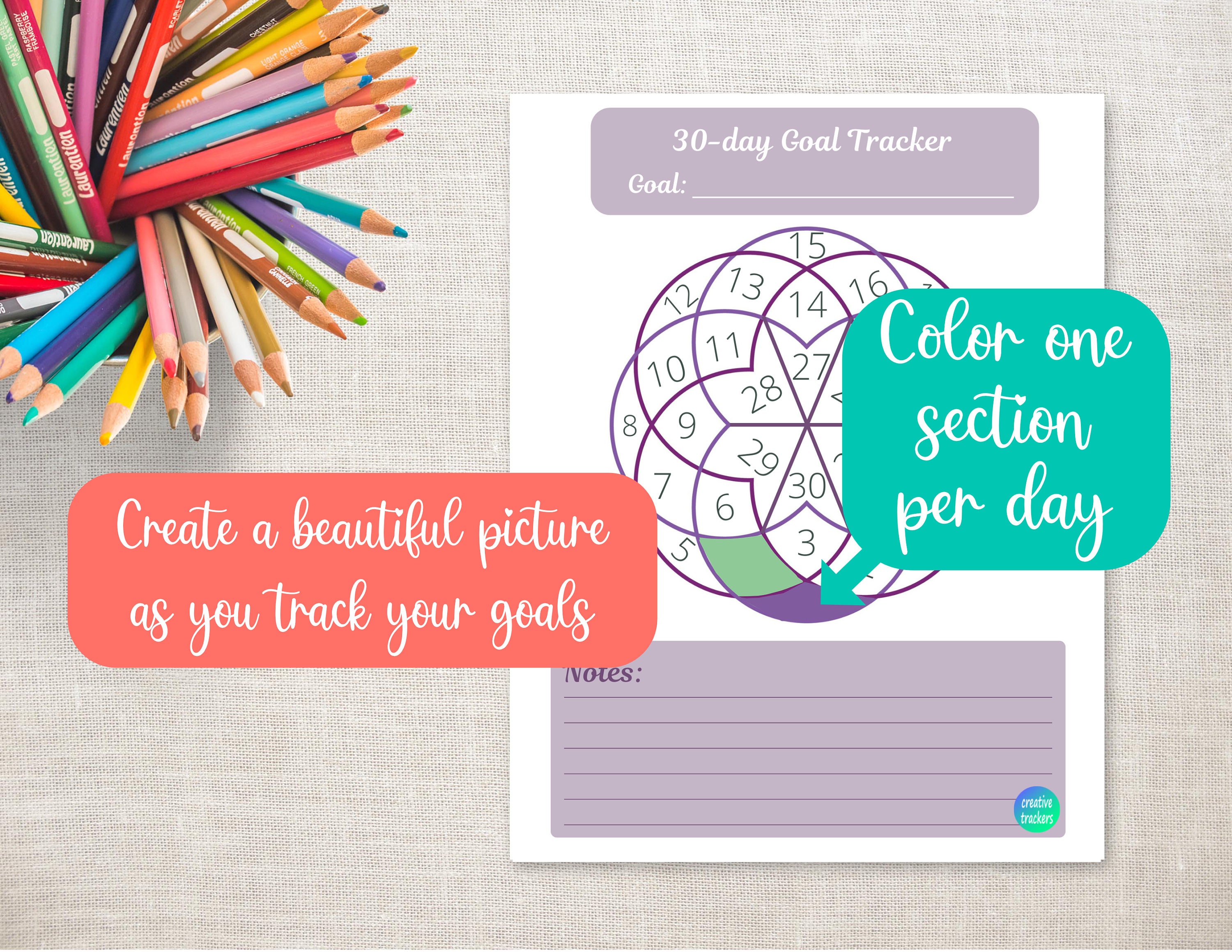 30 Day Challenge Activity Tracker Goal Tracker New - Etsy