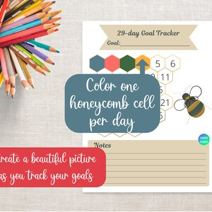 29 Day Tracker, February Tracker, New Year's Resolution, Goal Tracker ...