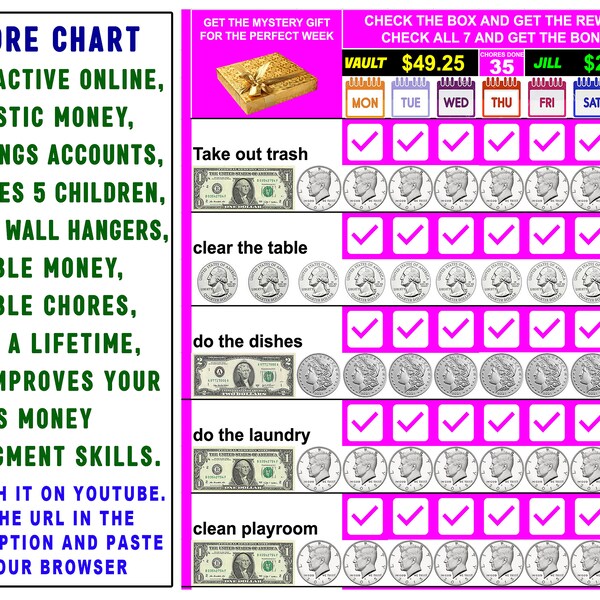 Chore Chart Google Sheet - Etsy