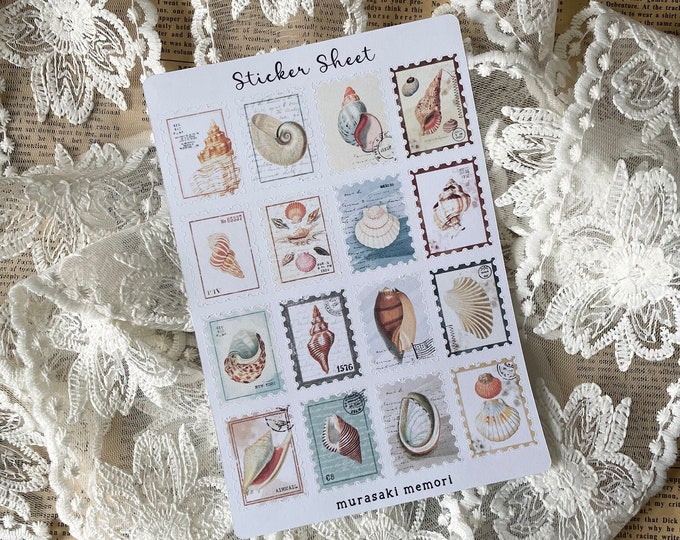 Vintage Postage 5x Seashells: Calico Scallop 22c 1985 Neutral Stamps ...