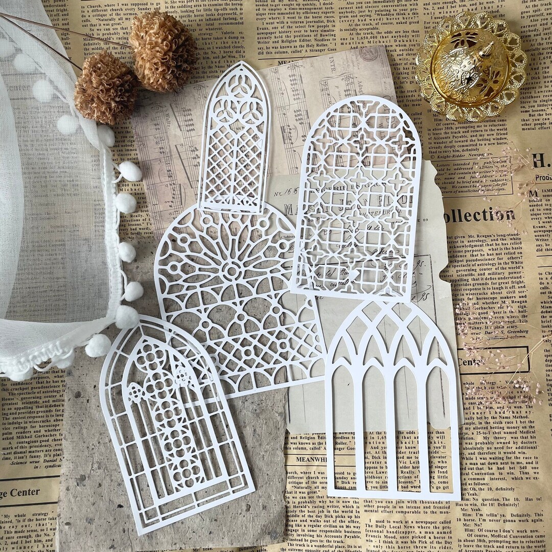 Die Cut Set - Windows / Cathedral | 5 Pieces | Cut Out | Scrapbooking ...